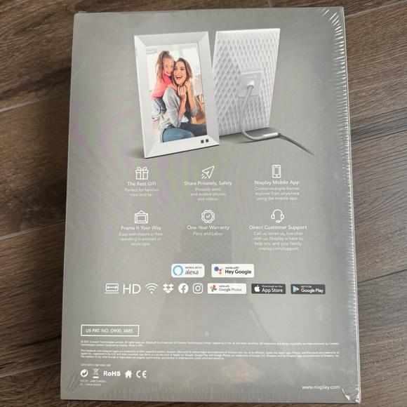 nixplay | Other | Nixplay Digital Smart Photo Frame 1inch White Hd ...